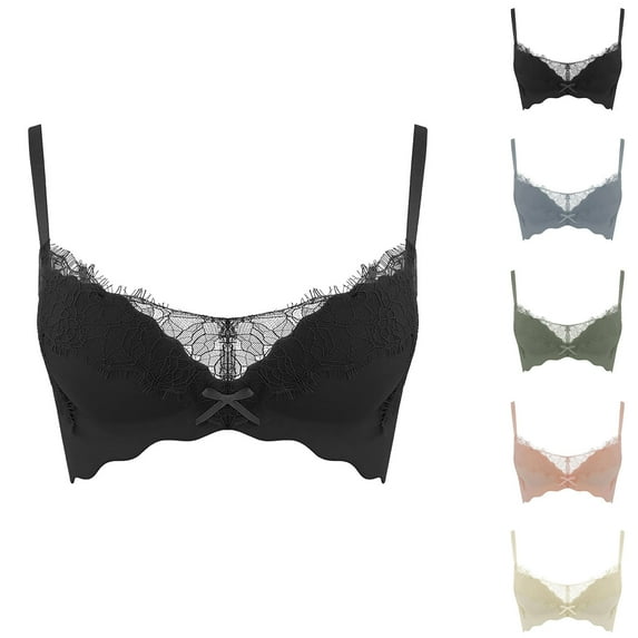 Ahuyic Womens Bra,Summer Plus Size Bra,Womens Solid Color Lifting ...