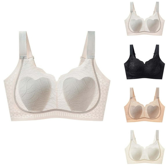 Ahuyic Womens Bra,Summer Plus Size Bra,Womens Solid Color Lifting ...