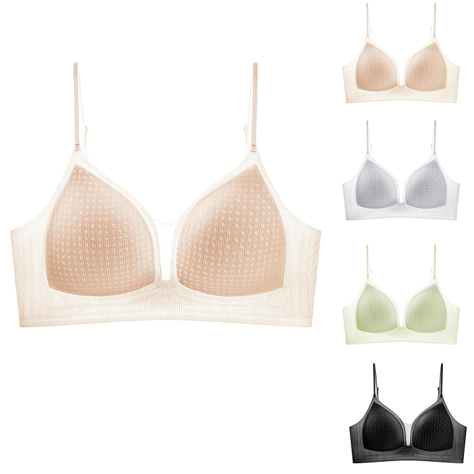 Ahuyic Womens Bra,Summer Plus Size Bra,Womens Solid Color Lifting ...