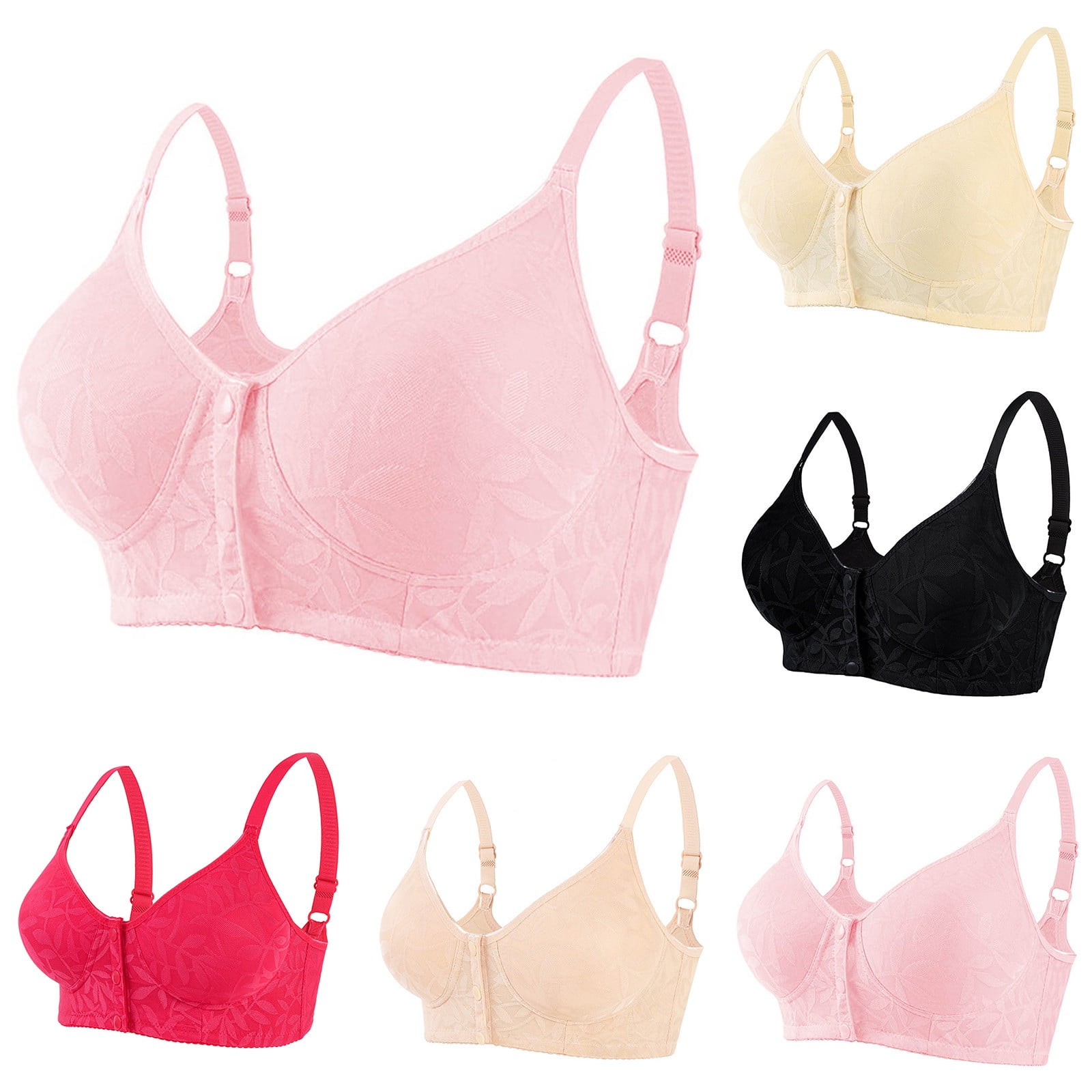 Ahuyic Womens Bra,Summer Plus Size Bra,Womens Solid Color Thin Style ...