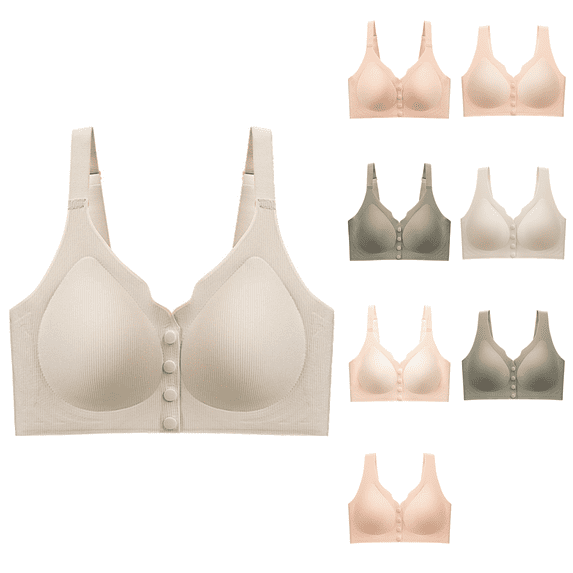 Ahuyic Womens Bra,Summer Plus Size Bra,Womens Solid Color Thin Style ...