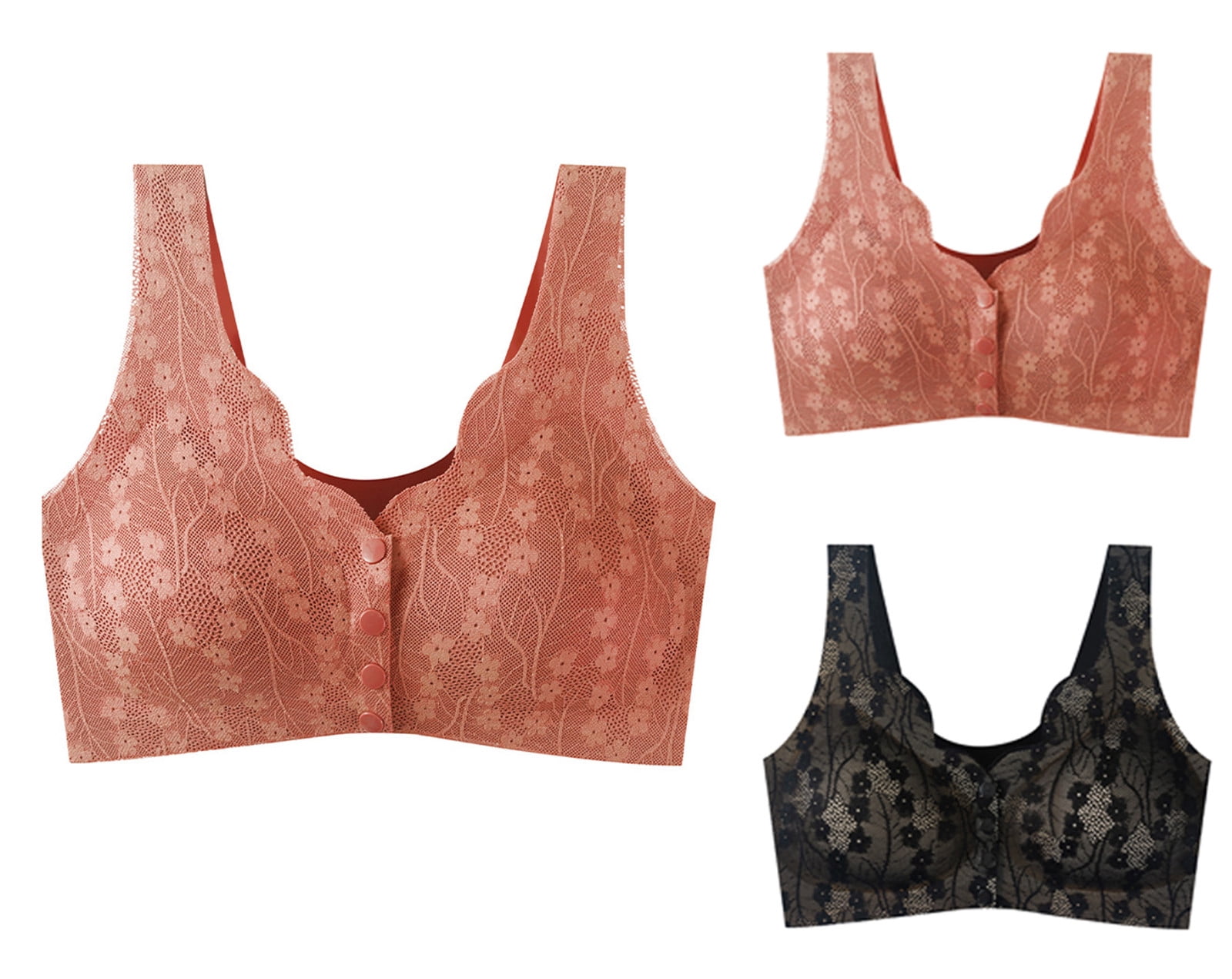 Ahuyic Womens Bra,Summer Plus Size Bra,Womens Top Bras Underwears Base ...