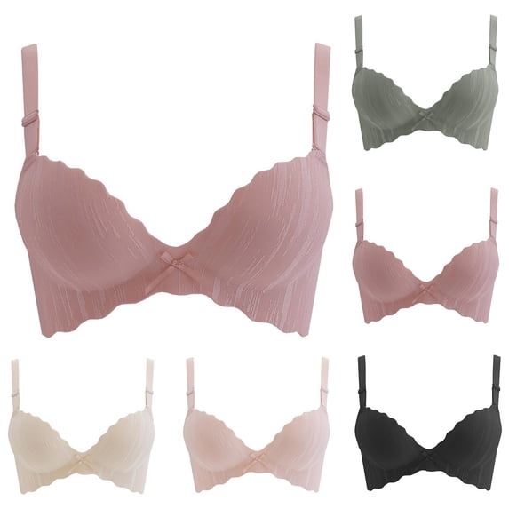 Ahuyic Womens Bra,Summer Plus Size Bra,Womens Vertical Grain No Rims ...