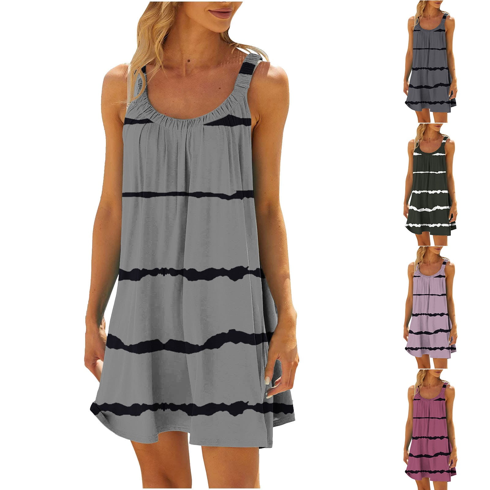 Ahuyic Womens Casual Dress,Womens Plus Size Dress,Spring And Summer ...