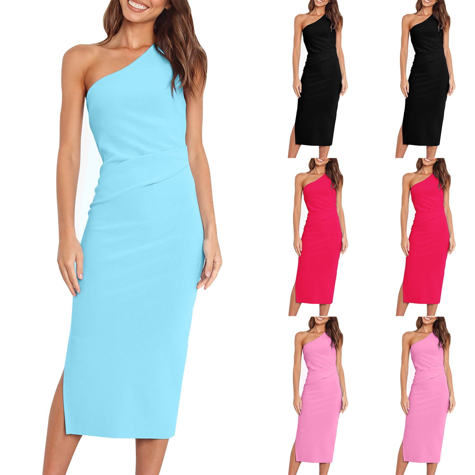 Ahuyic Womens Casual Dress,Womens Plus Size Dress,Summer New Womens ...