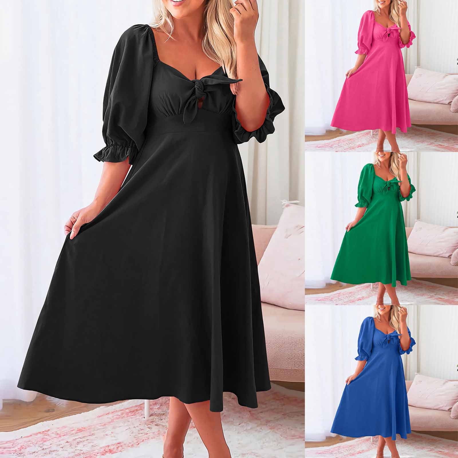 Ahuyic Womens Casual Dress,Womens Plus Size Dress,Womens New Summer ...