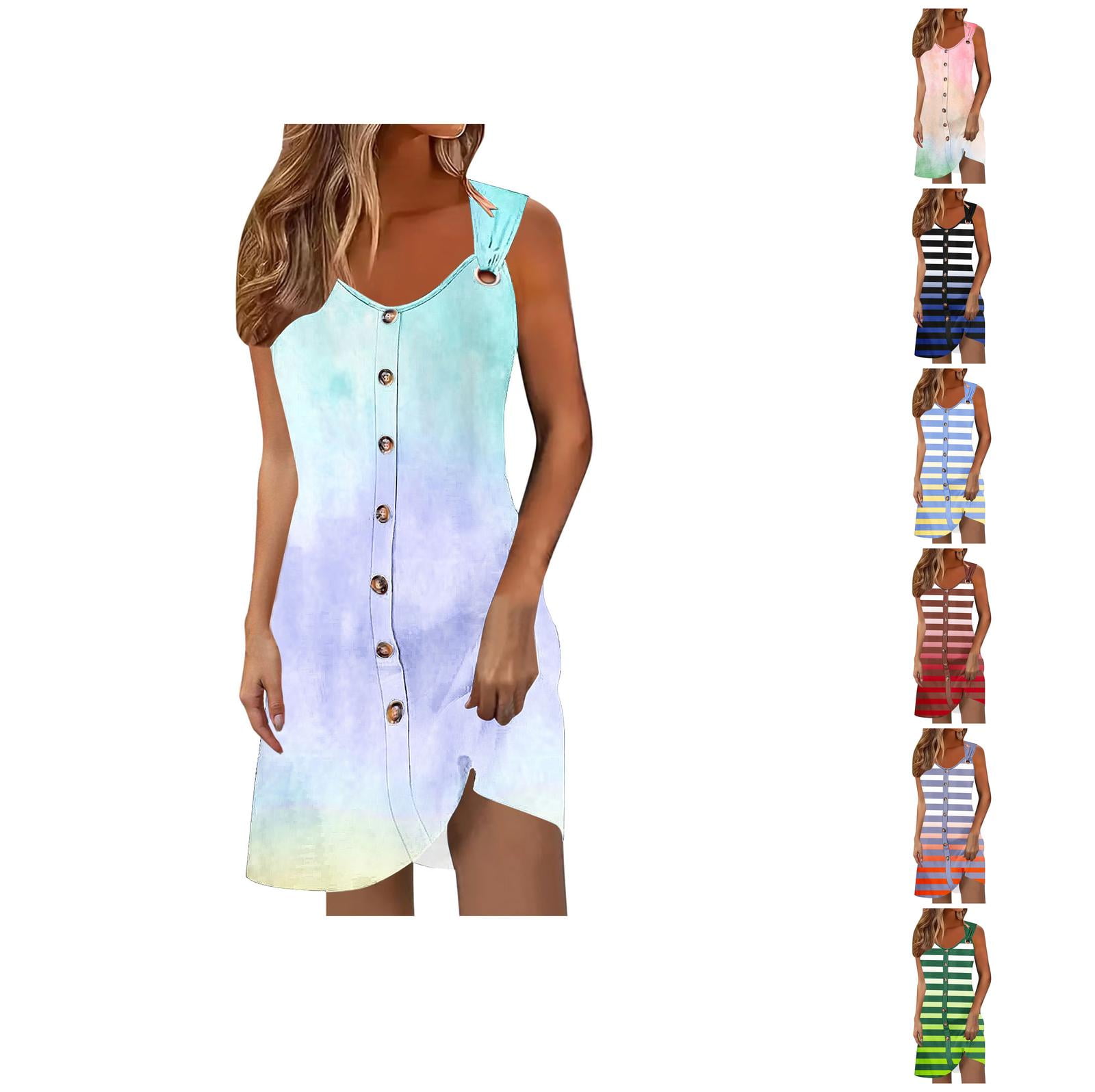 Ahuyic Womens Casual Dress,Womens Plus Size Dress,Womens Spring And ...