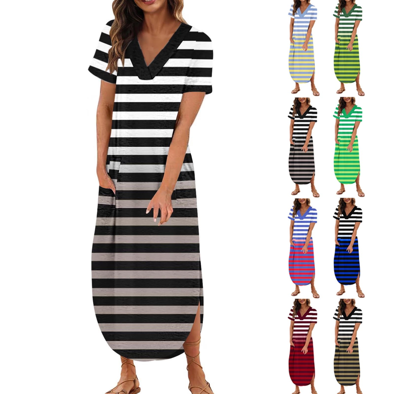 Ahuyic Womens Casual Dress,Womens Plus Size Dress,Womens Summer ...