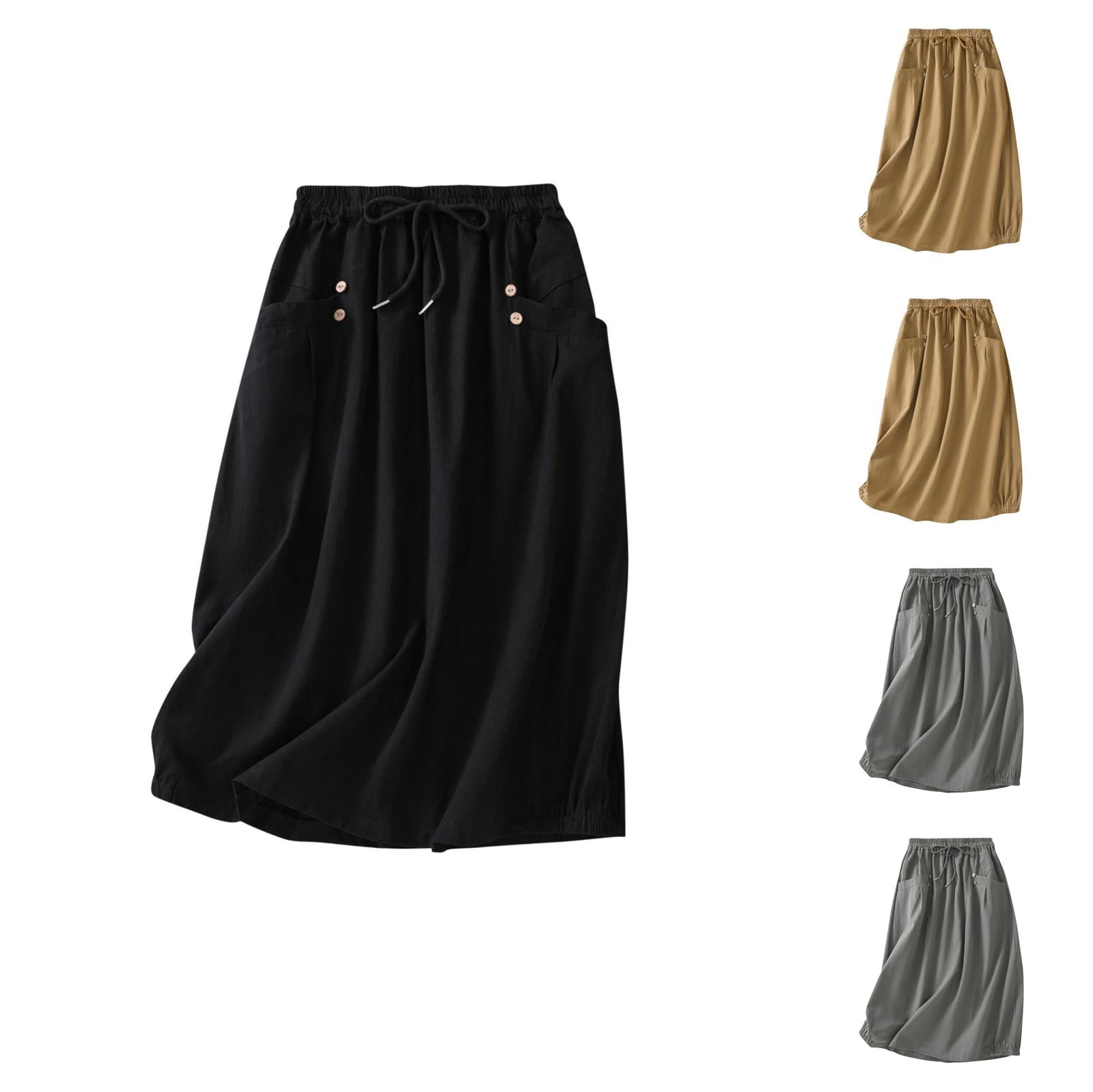 Ahuyic Womens Casual Dress,Womens Plus Size Dress,Womens Summer Solid ...