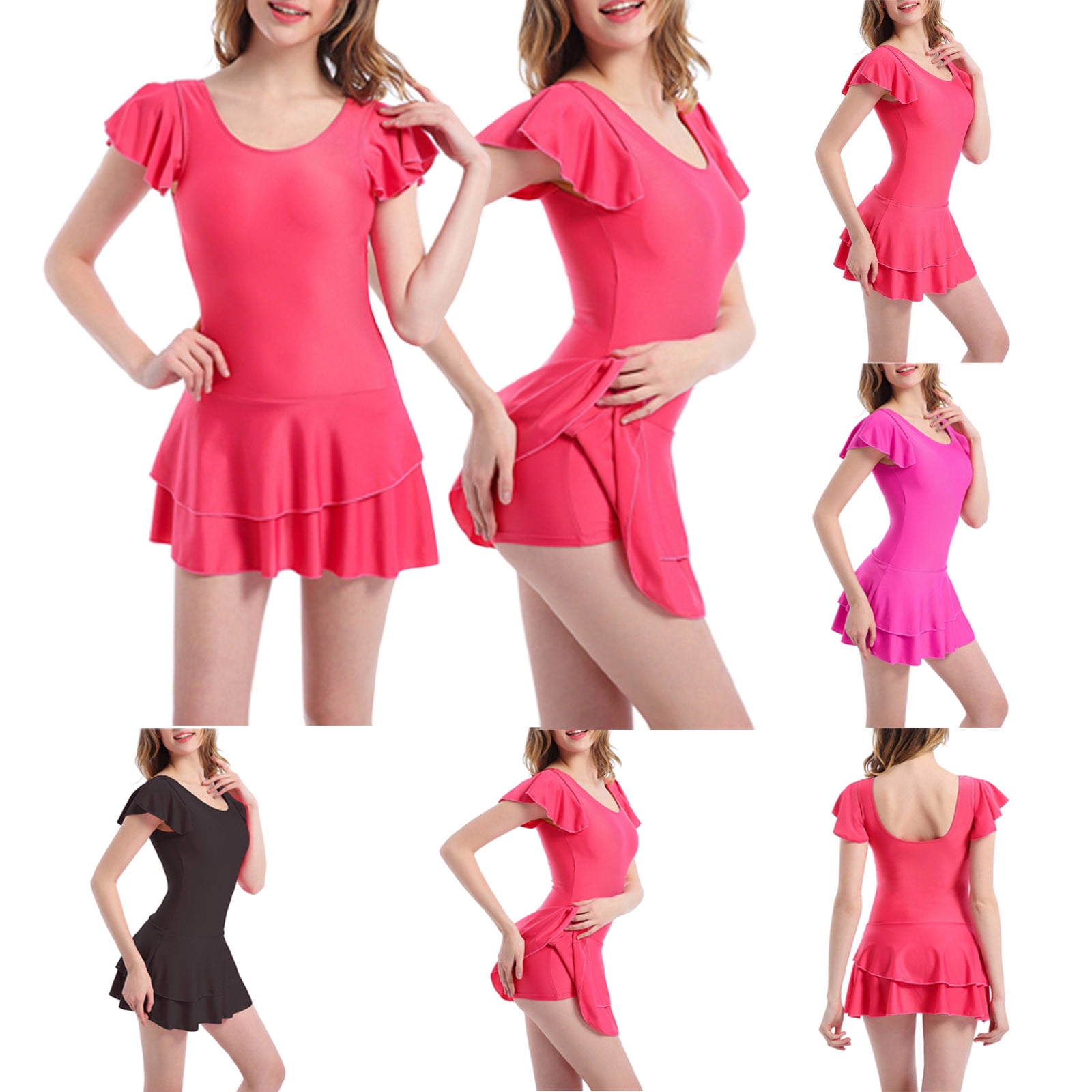 Ahuyic Womens One Piece Swimsuits,Fashion Womens Conservative Swimsuit ...