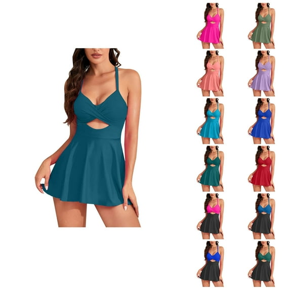 Ahuyic Womens One Piece Swimsuits,Womens Spring Fashion Swim Skirt ...