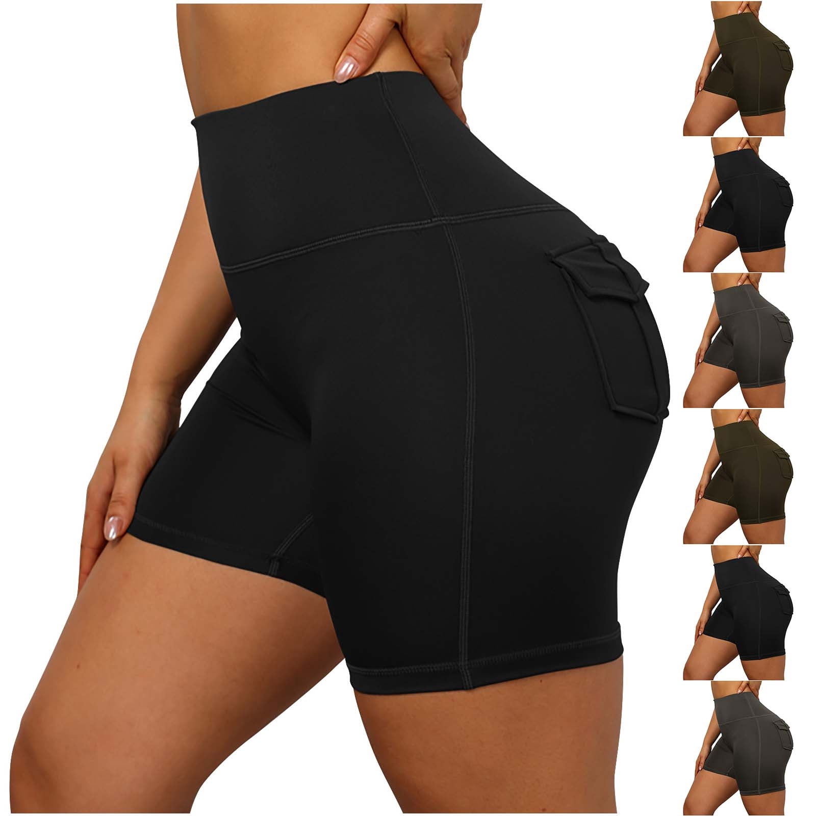 Ahuyic Womens Shorts,Plus Size Pants for Women,Ladies' Solid Color ...