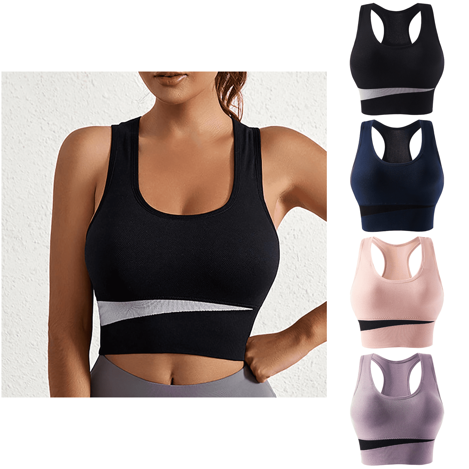 Ahuyic Womens Sports Bra,Summer Plus Size Bra,Sports Bra For Womens Big ...