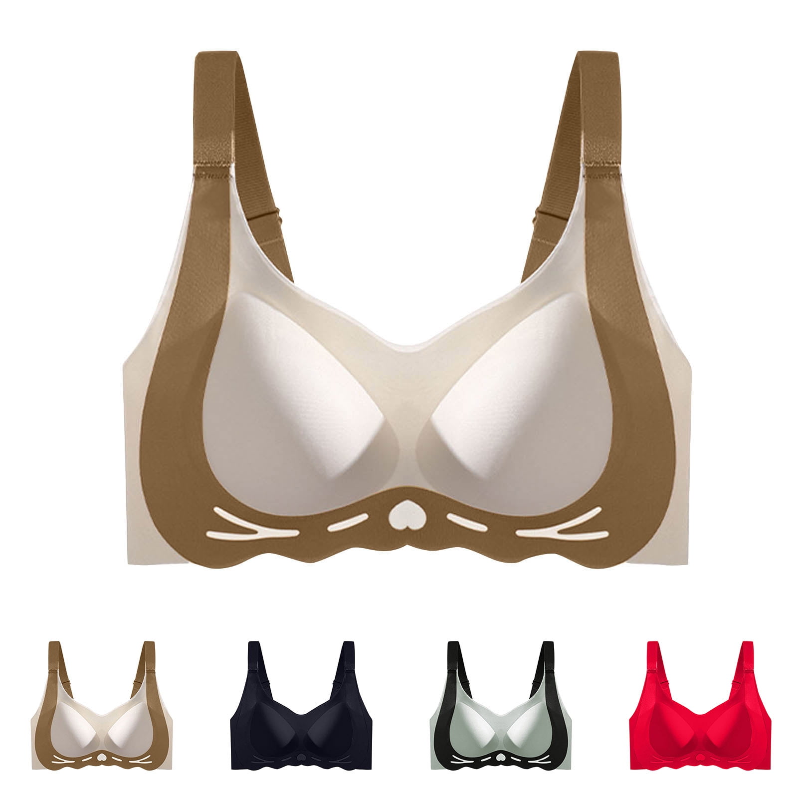 Ahuyic Womens Sports Bra,Summer Plus Size Bra,Womens Color Block Back ...