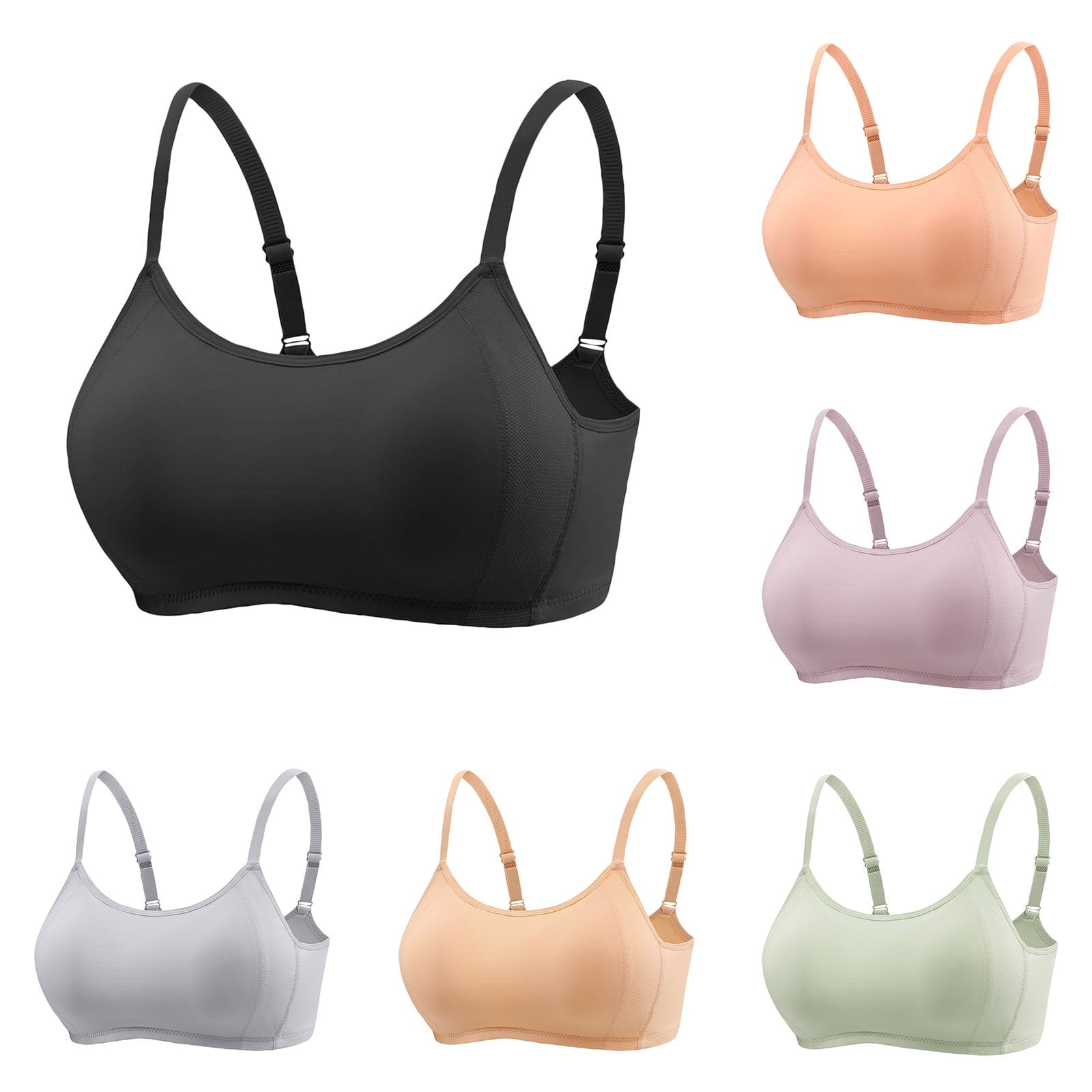 Ahuyic Womens Sports Bra,Summer Plus Size Bra,Womens Non Steel Ring ...