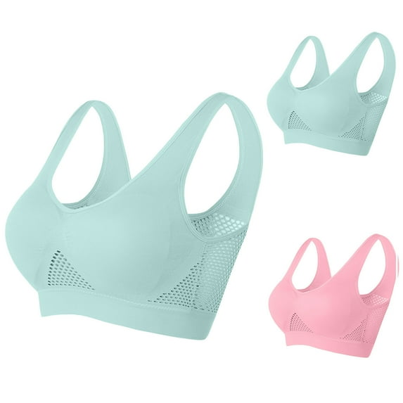 Ahuyic Womens Sports Bra,Summer Plus Size Bra,Womens Seamless Sports ...