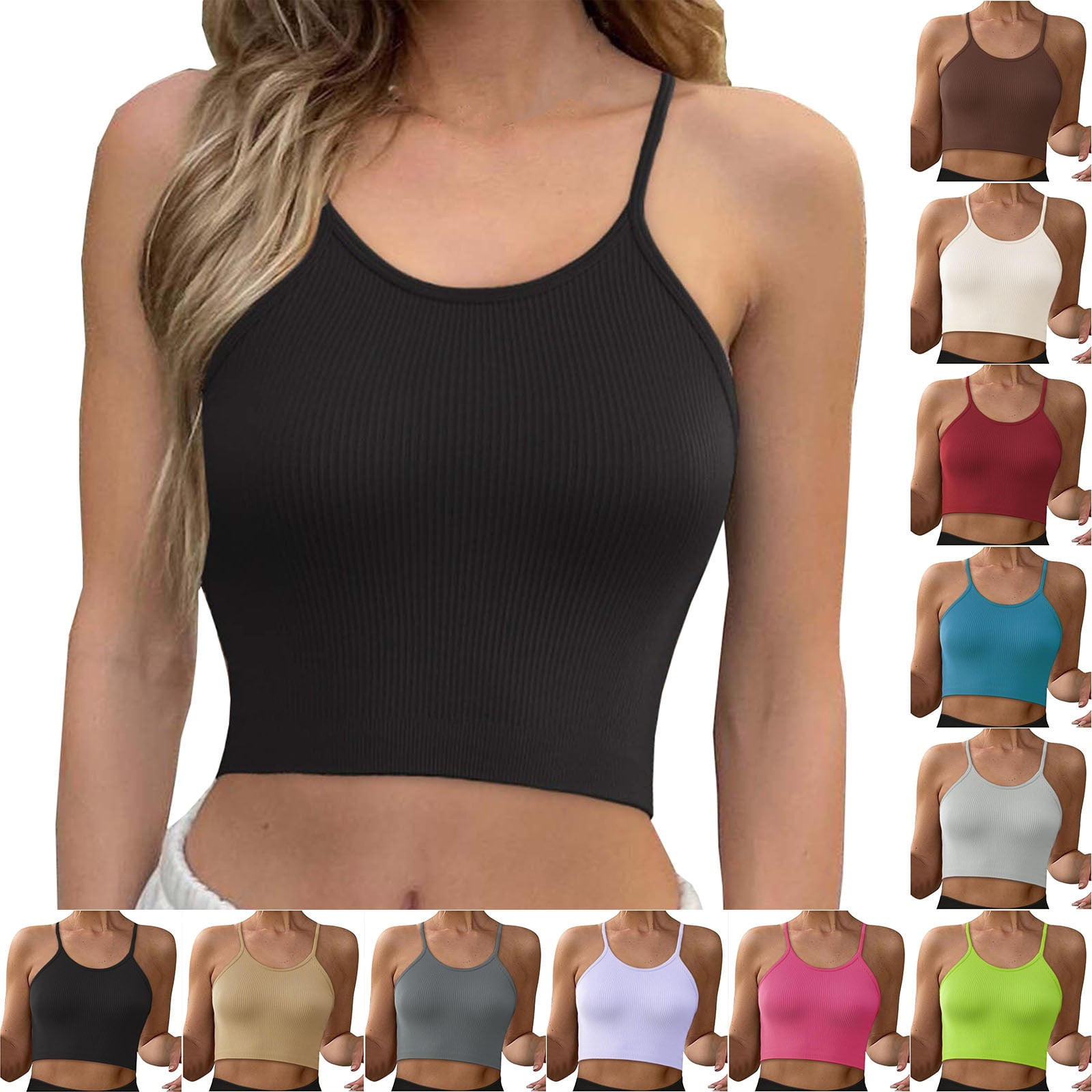 Ahuyic Womens Sports Bra,Summer Plus Size Bra,Womens Seamless Yoga ...