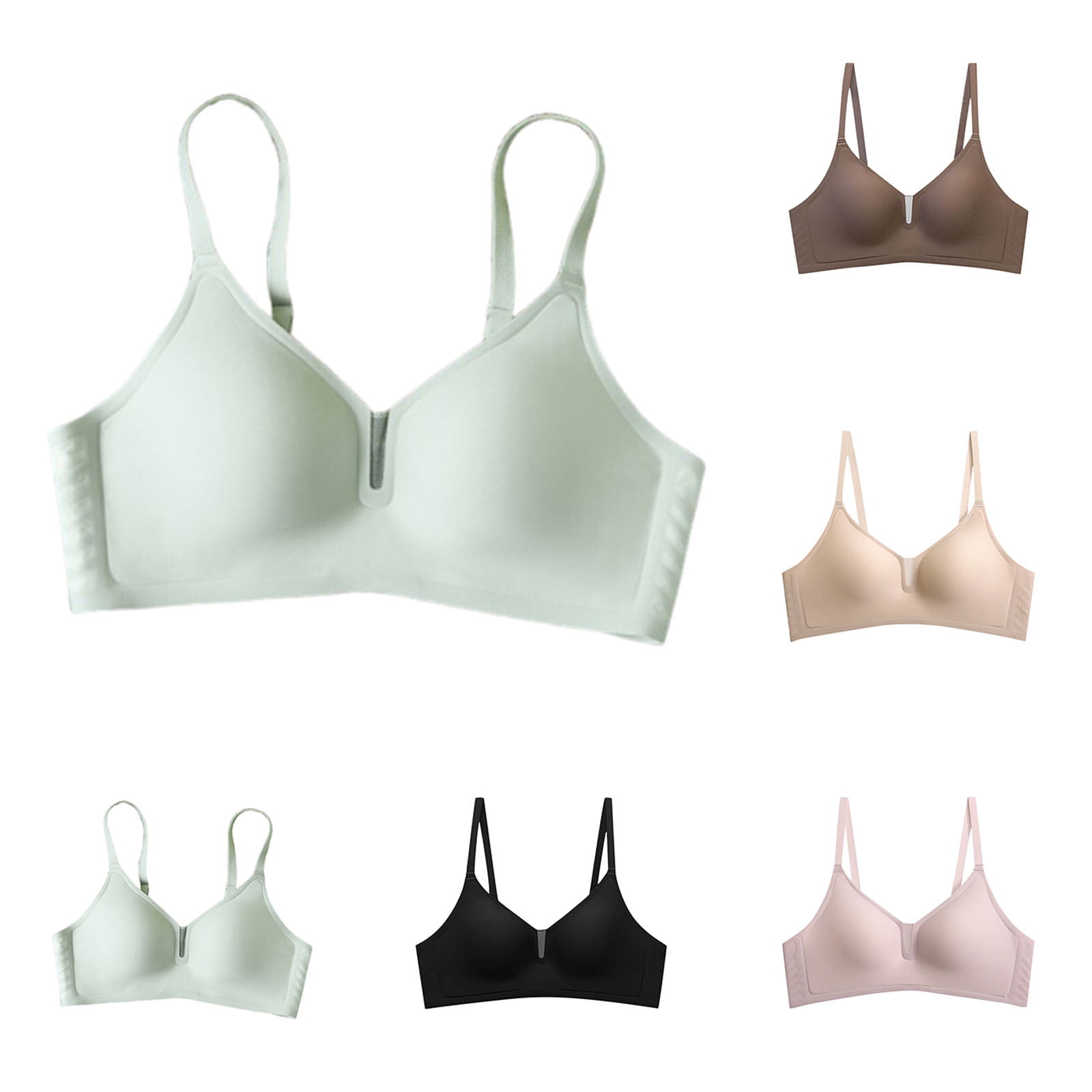 Ahuyic Womens Sports Bra,Summer Plus Size Bra,Womens Solid Color ...