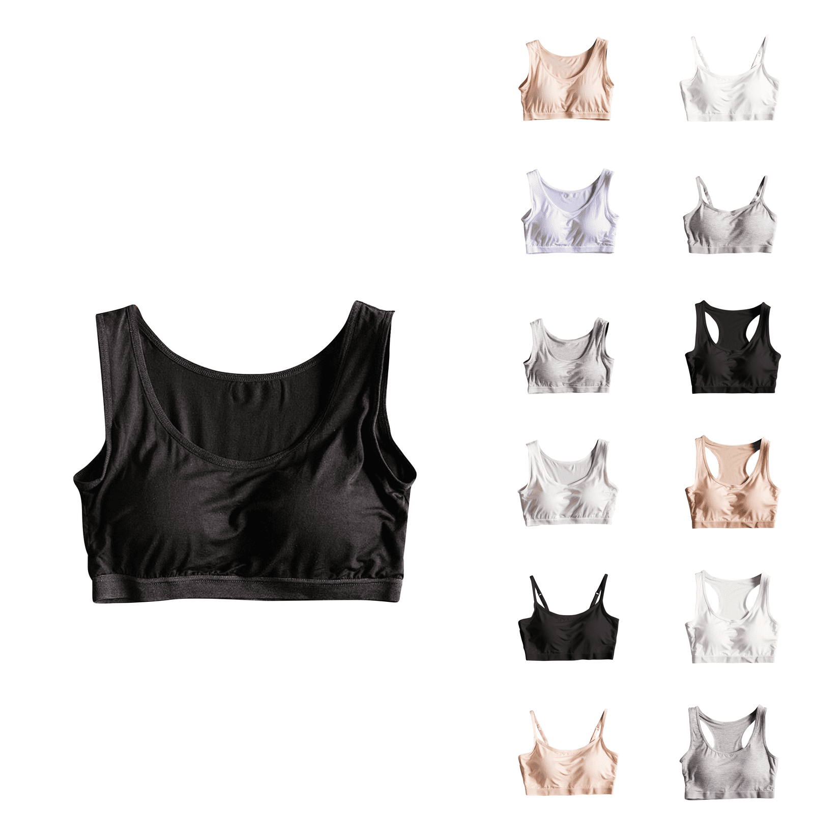 Ahuyic Womens Sports Bra,Summer Plus Size Bra,Womens Solid Color ...