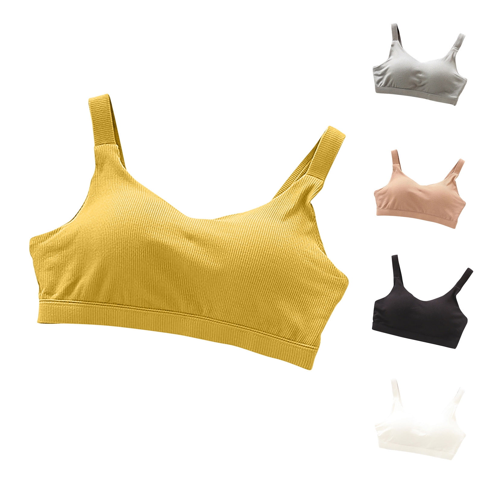 Ahuyic Womens Sports Bra,Summer Plus Size Bra,Womens Solid Color ...