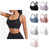 Ahuyic Womens Sports Bra,Summer Plus Size Bra,Womens Yoga Solid ...