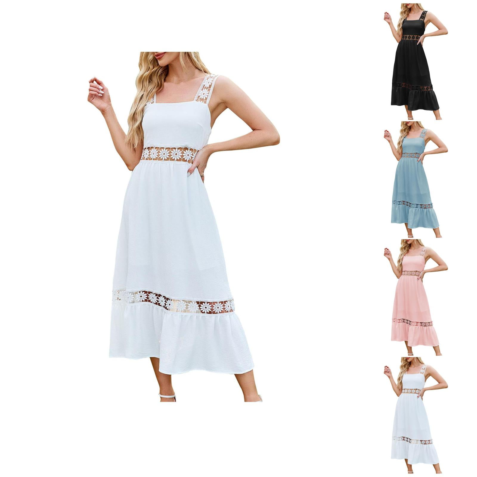 Ahuyic Womens Summer Casual Dress,Womens Plus Size Dress,Womens Loose ...