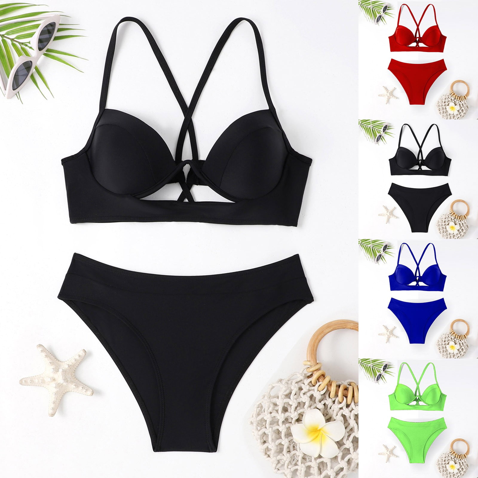 Ahuyic Womens Swimsuits,Summer Womens Split Flat Corner Pants Skirt ...