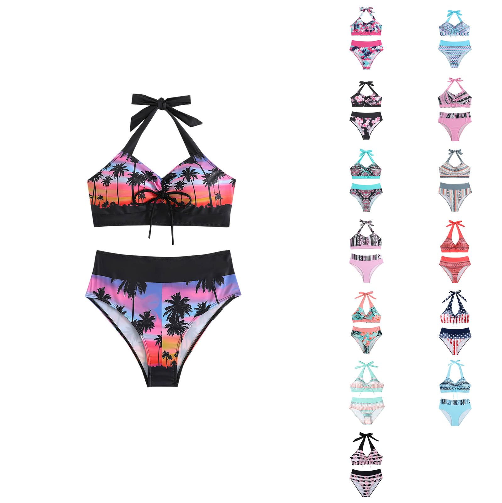 Ahuyic Womens Swimsuits,Womens Printing Fashion Crossing Suspenders ...
