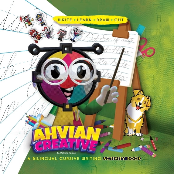 Ahvian The Creative: a Bilingual Cursive Writing Activity Book (Write ...