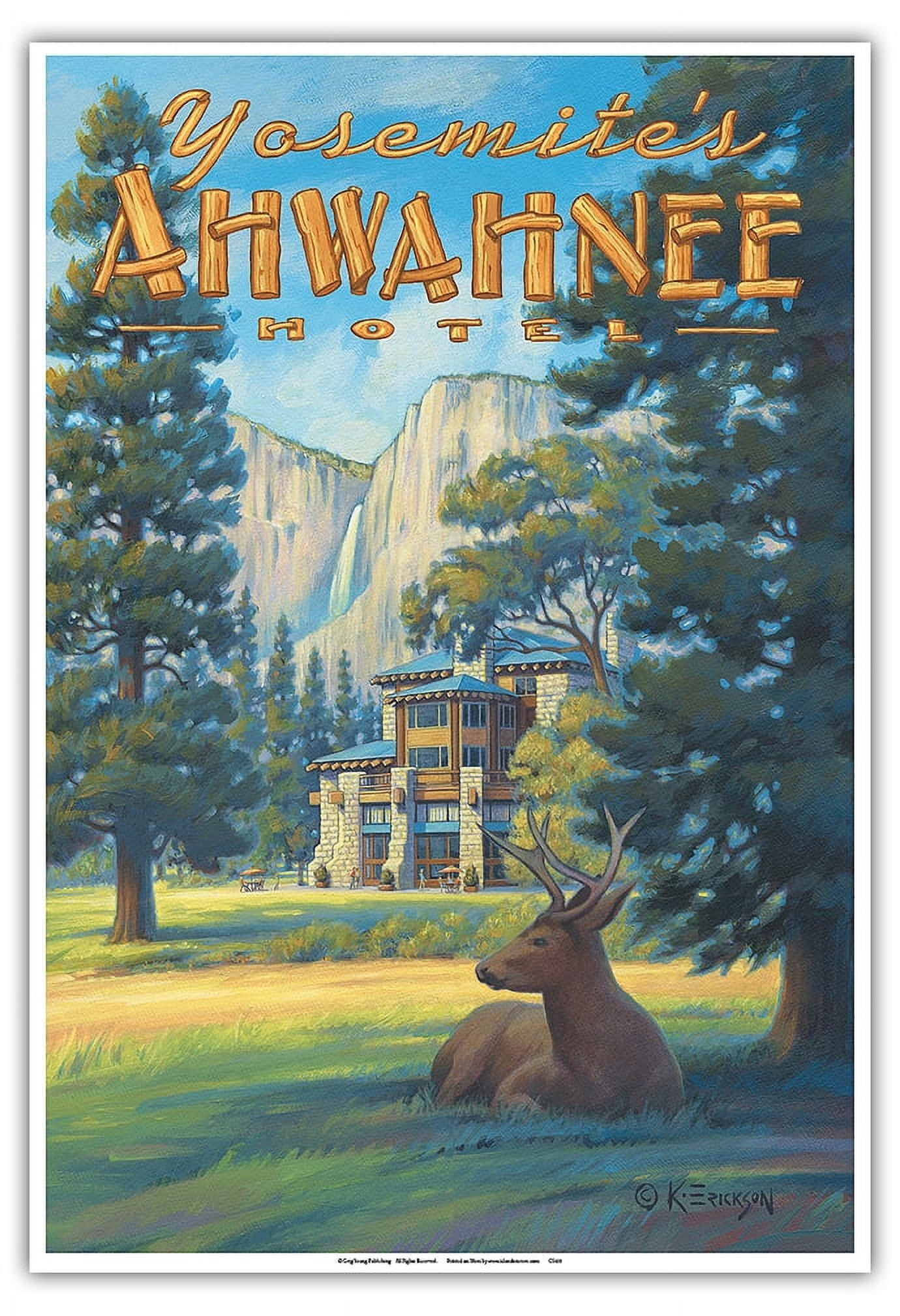 Ahwahnee Hotel - Yosemite National Park - Vintage Travel Poster by ...