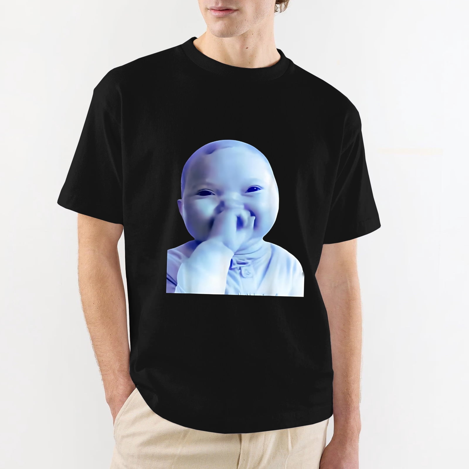 Ai Baby Meme Funny Laughing Baby Baby Meme Brainrot T-Shirt cotton ...