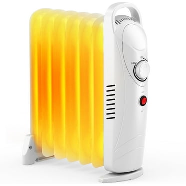 Costway 700 W Portable Mini Electric Oil Filled Radiator Heater 7-Fin ...