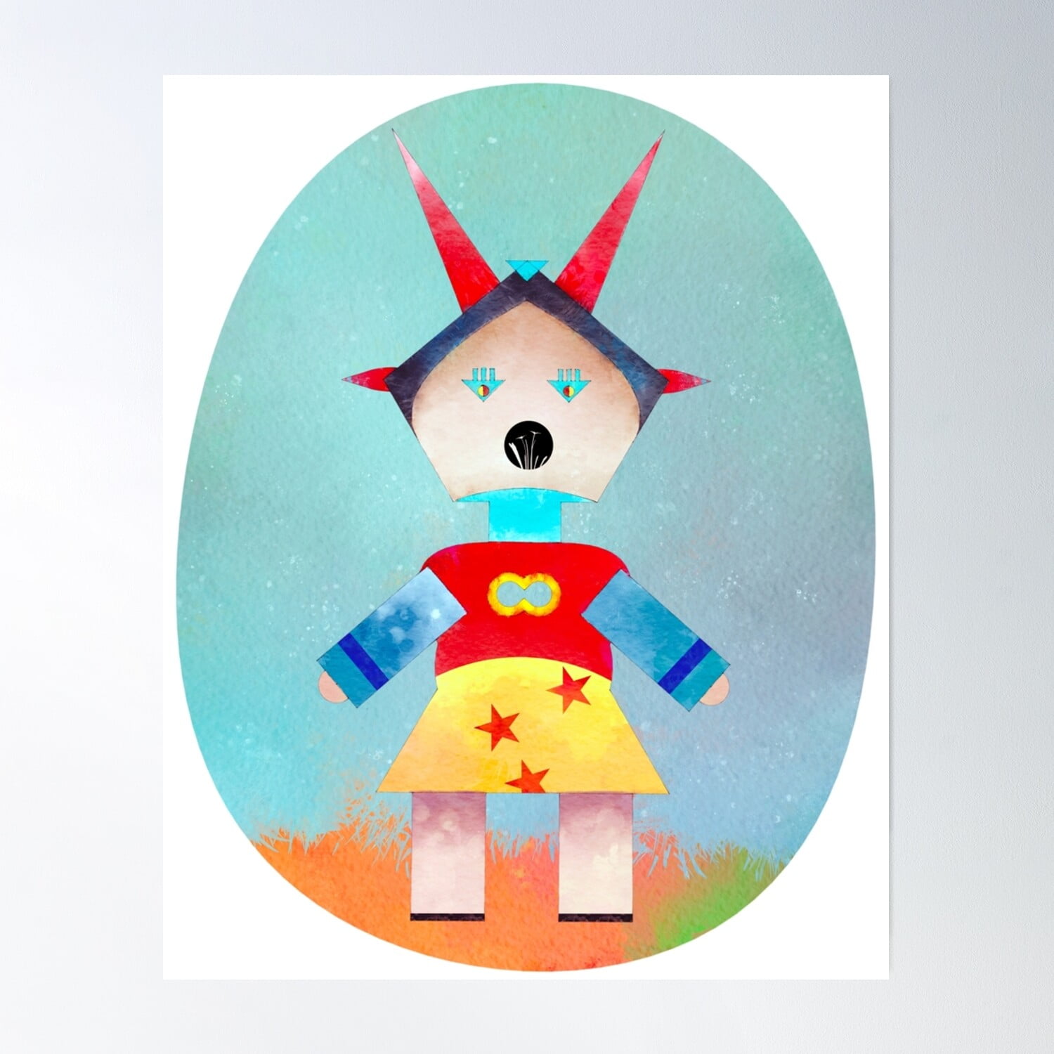 Ai Robot Girl- Vintage Wall Arttrendy Retro Print Room Decor Wall Art ...