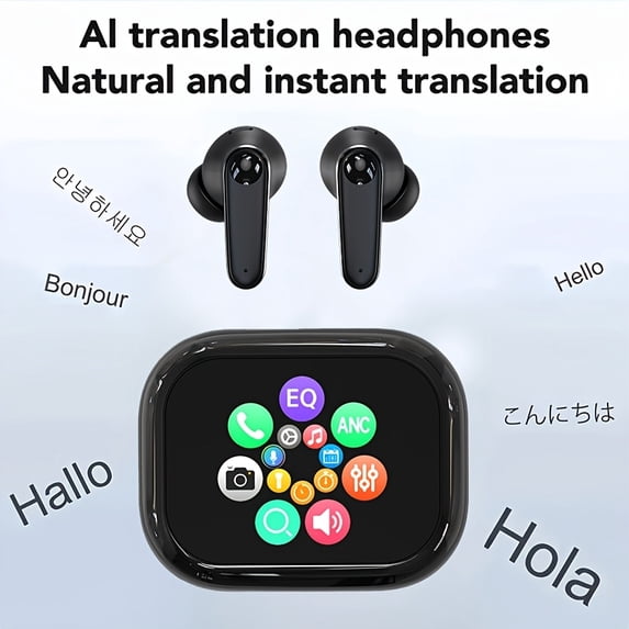 Ai Translator Earbuds Smart Touch Screen Translator Earphone 144 ...