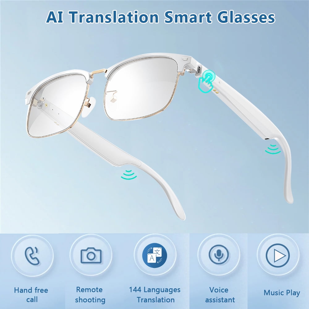 Ai Translator Glasses, Translator Smart Bluetooth Glasses, Supports 144 ...