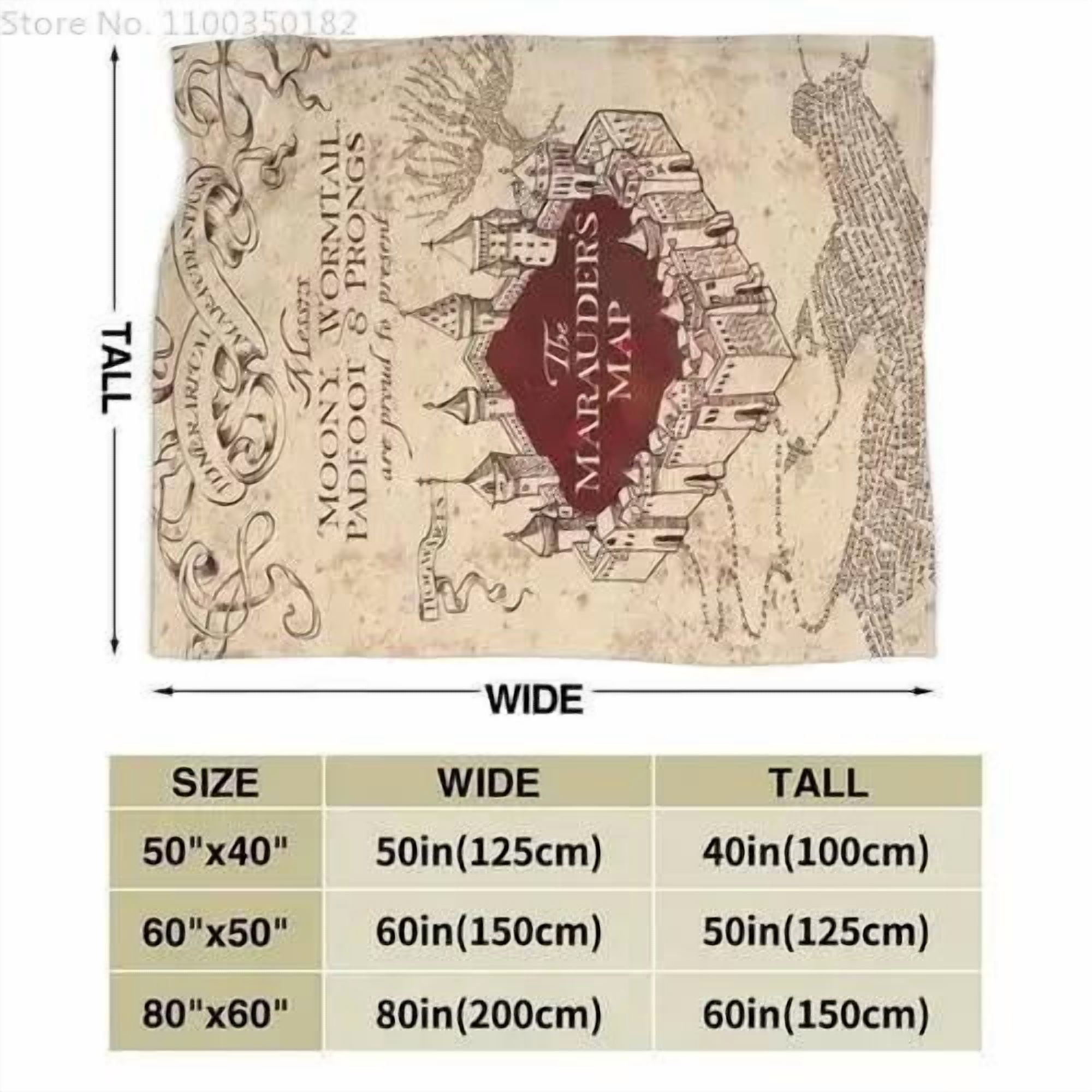 Ai Weier Extra Soft I Like Exercise Marauders Map Throw Blankets ...