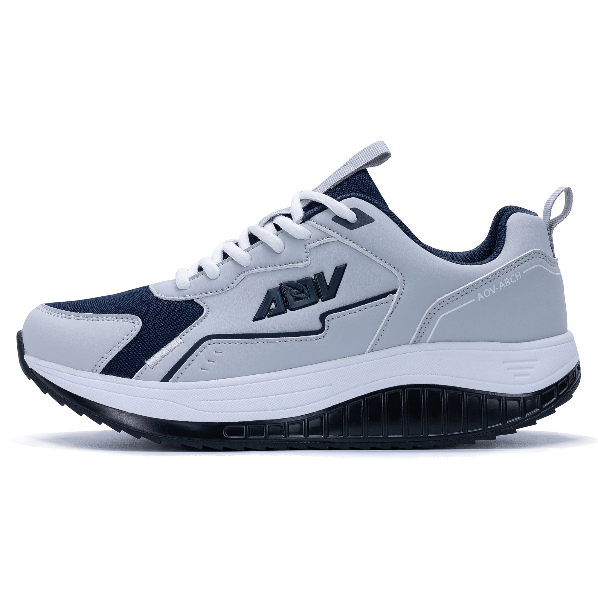 AiEles Men's Orthotic Walking Shoes - Arch Support, Plantar Fasciitis ...