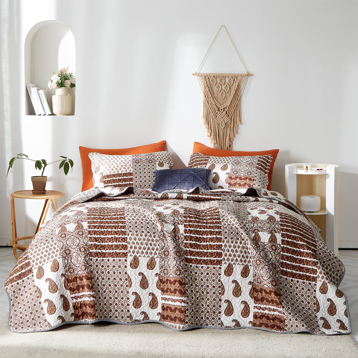 AiMay King Size Quilt Set Bedding Sets Reversible Bedspread Super Soft ...