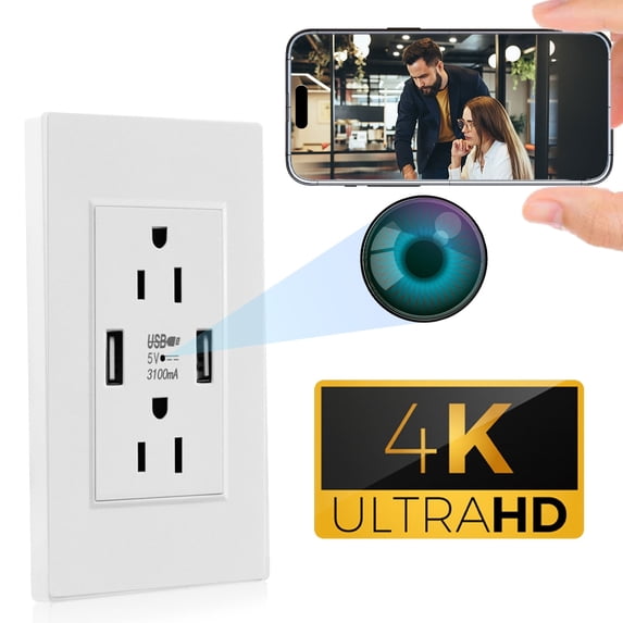 Aiacmea WIFI Mini Camera 1080P HD Wall Socket Security Cam with Motion ...