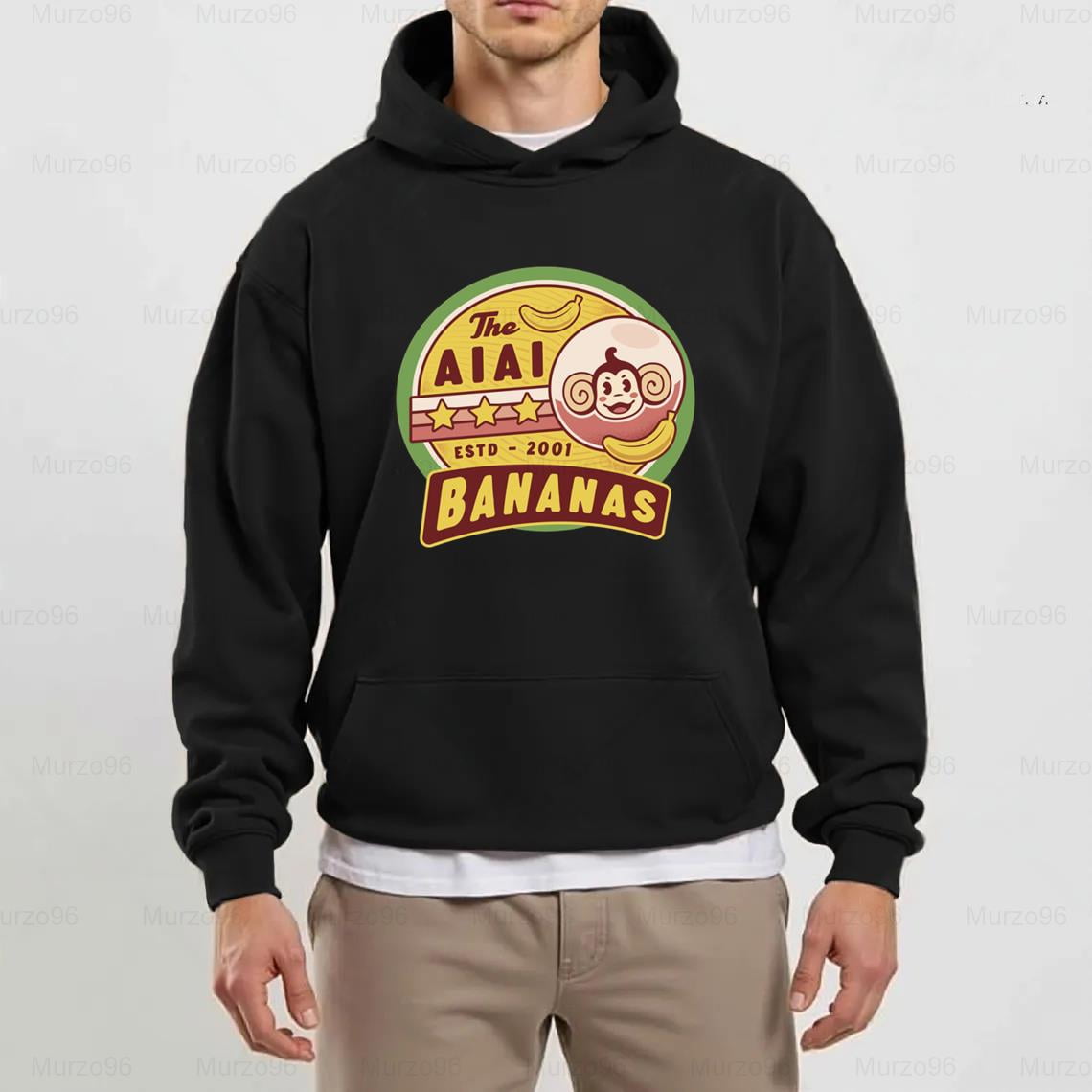 Aiai Bananas Emblem T-Shirt Fun Cartoon Adventure Graphic Style, for men & women, up to size 5XL ...