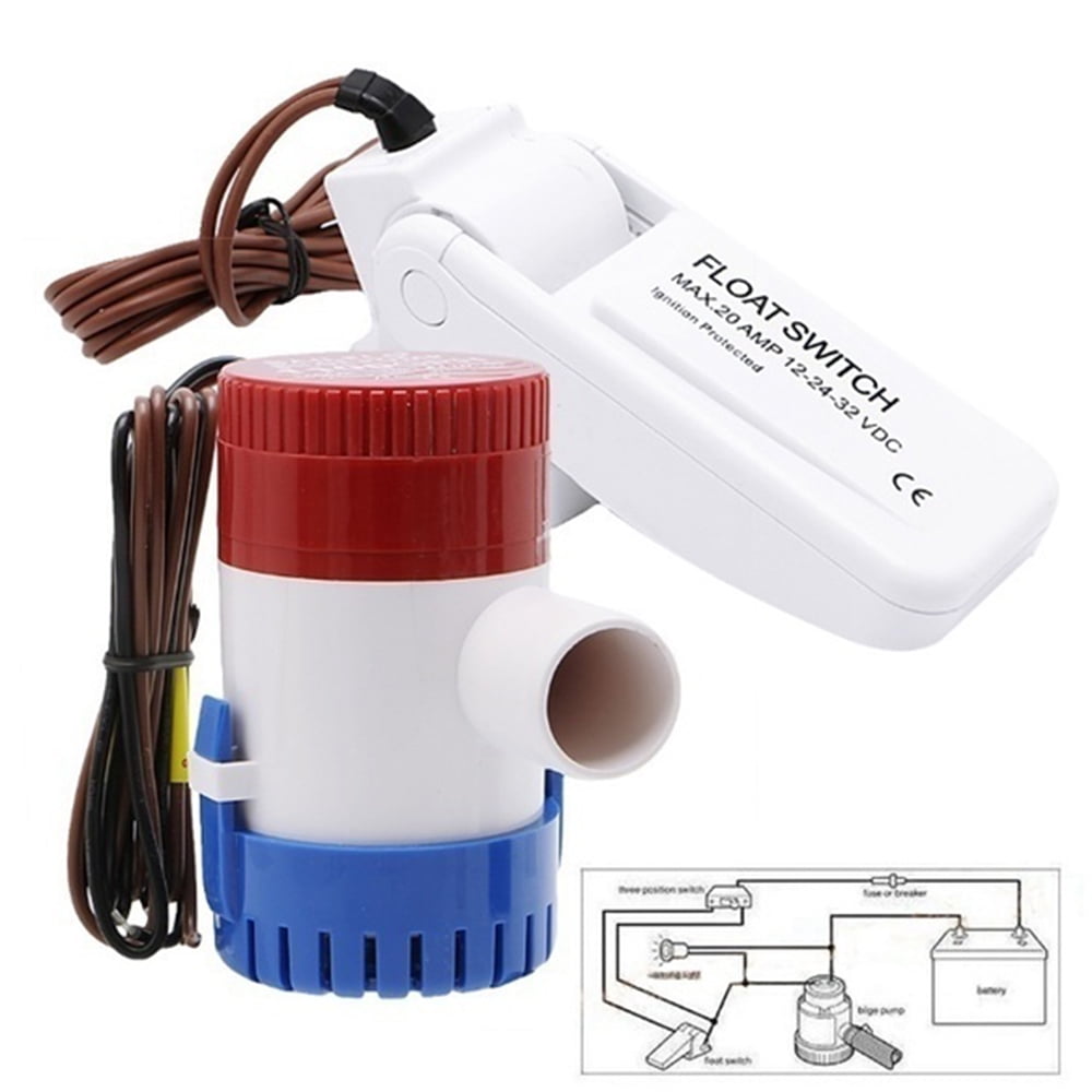 Aibecy 1100 GPH Automatic Boat Float Switch Bilge Switches Sensor for ...