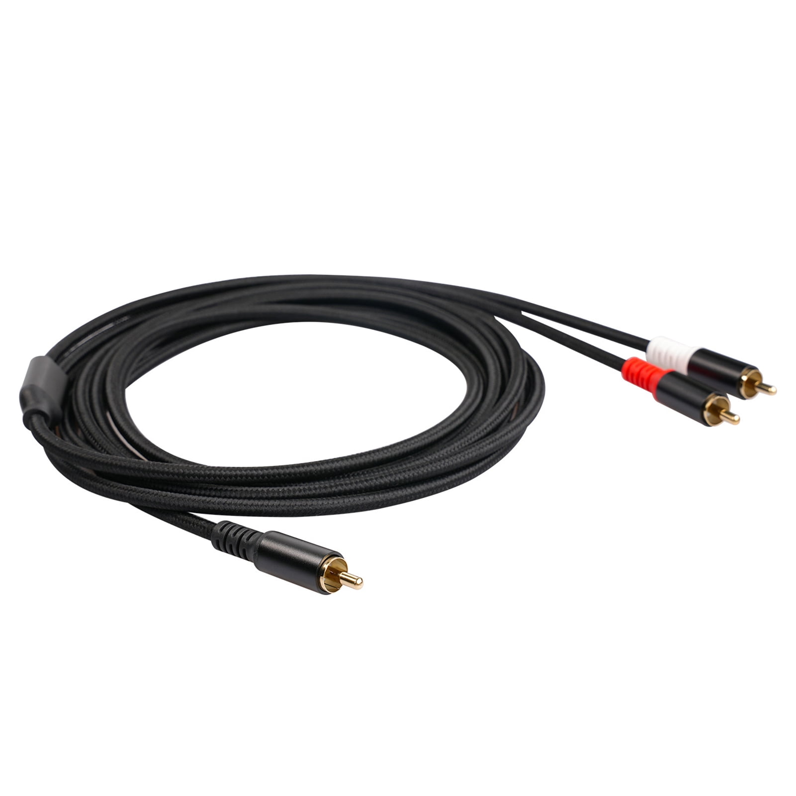 Aibecy Stereo Audio Cable Y Adapter 1 RCA Male to 2 RCA Male Dual ...