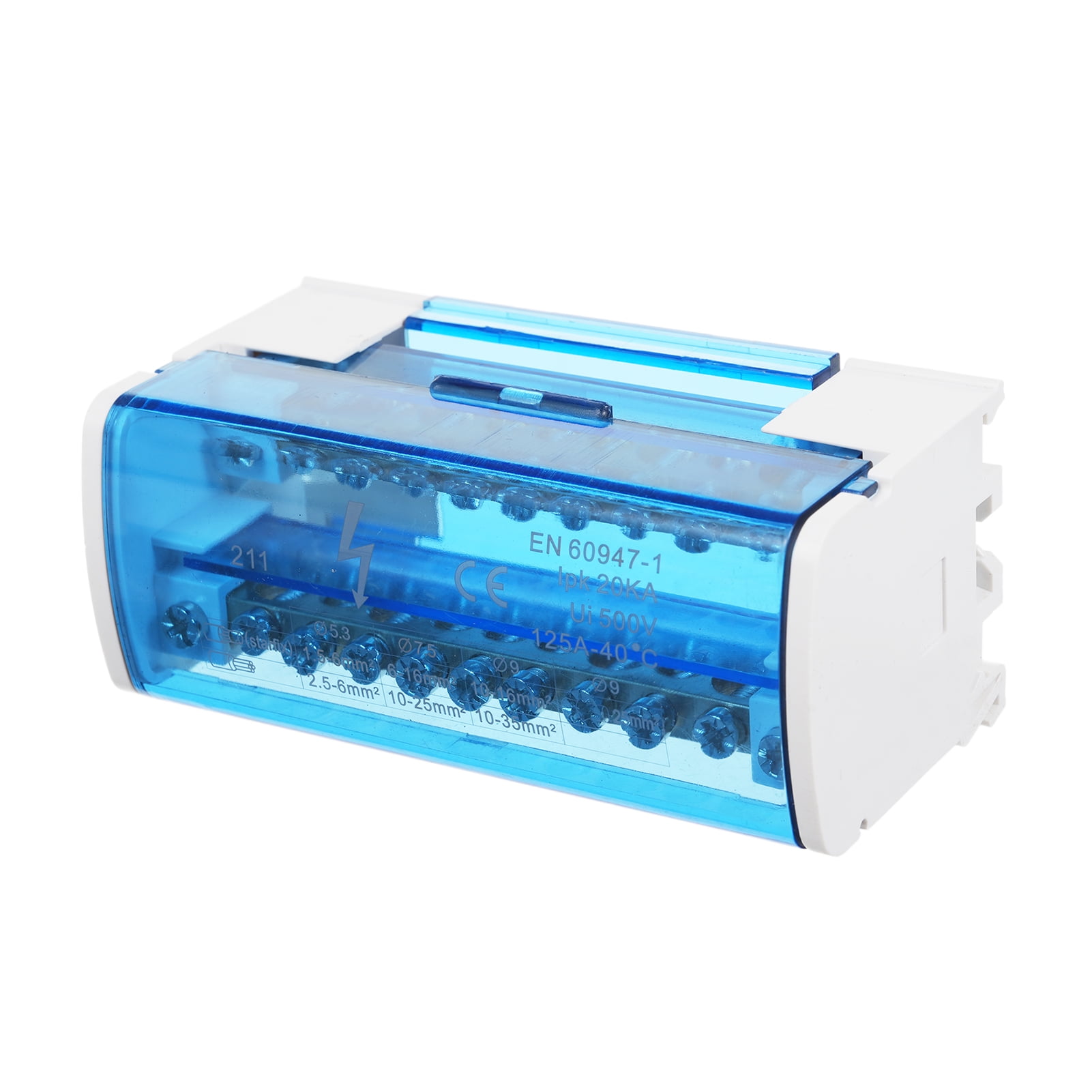 Aibecy Terminal Block Case 2-Level Single Phase with Transparent Cover ...
