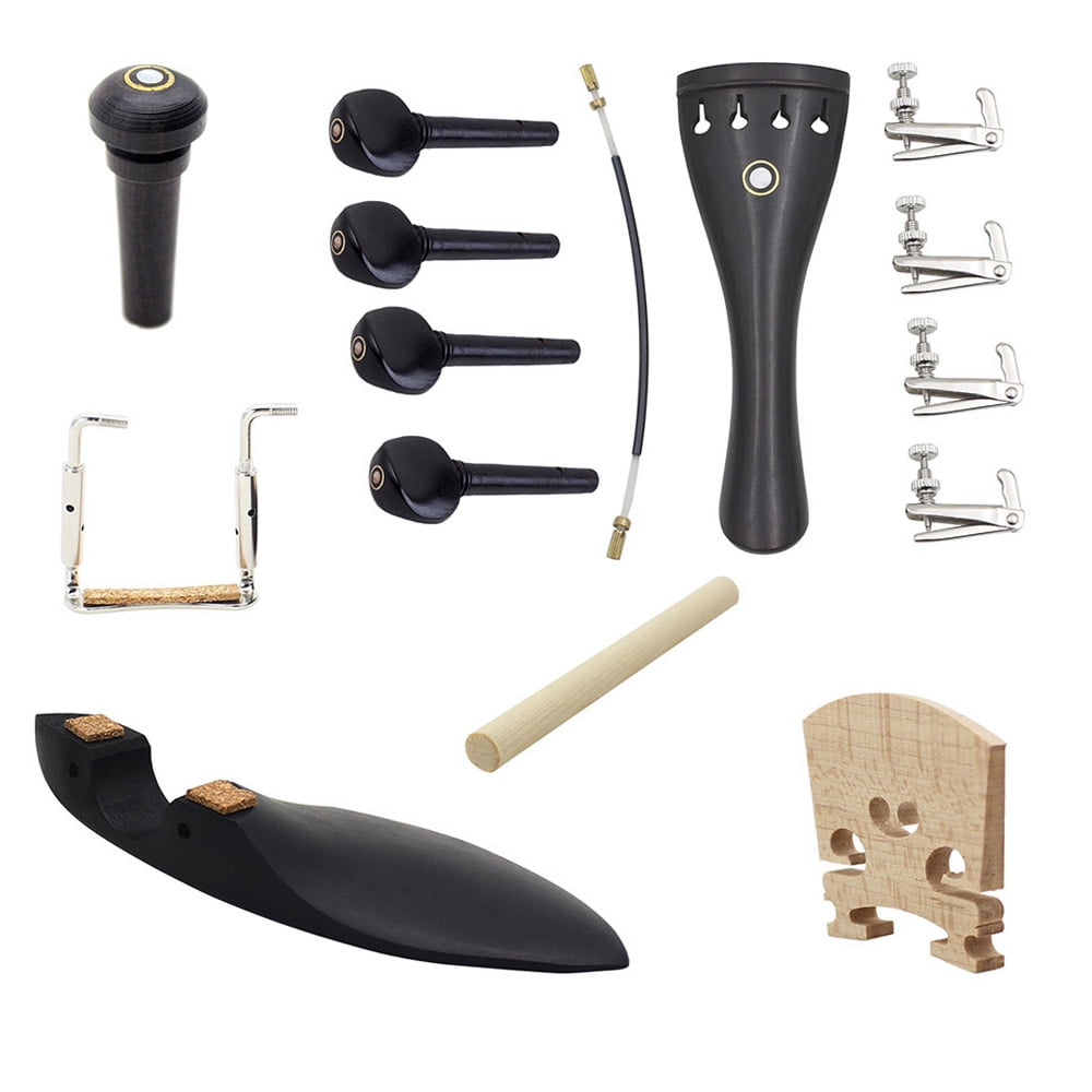 Aibecy Violin Fiddle Parts Accessories Set of 15 Including Tailpiece ...
