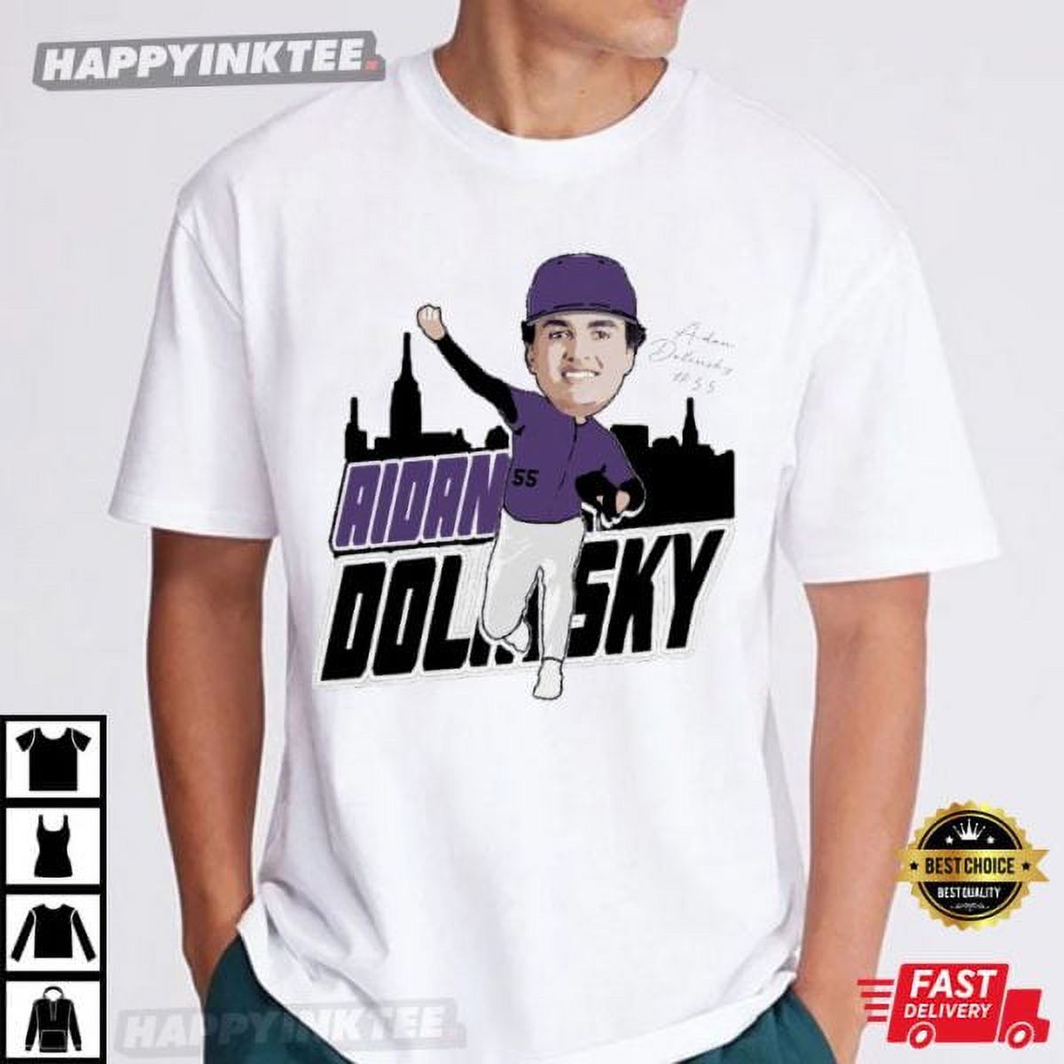 Aidan Dolinsky Signature NYU Violets T-Shirt - Walmart.com