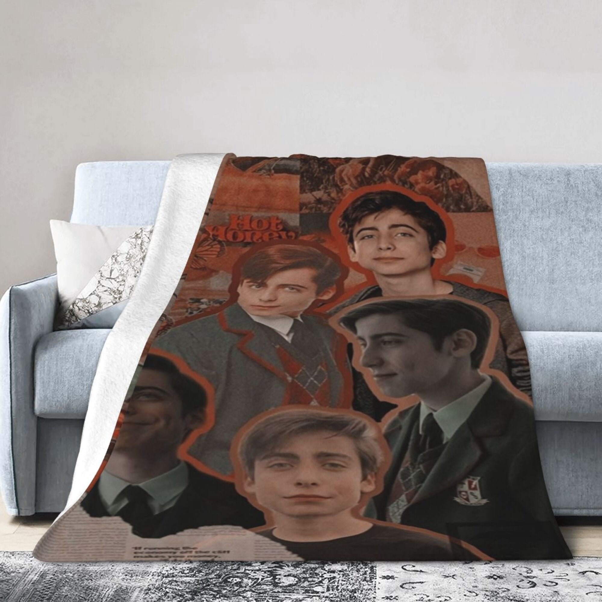 Aidan Gallagher Throw Blankets plush travel Blankets Bedroom living ...