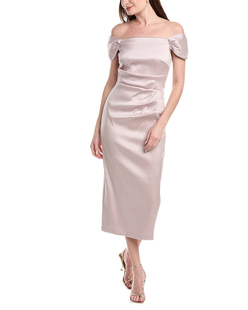 Aidan Mattox womens Stretch Mikado Midi Dress, 2, Pink - Walmart.com