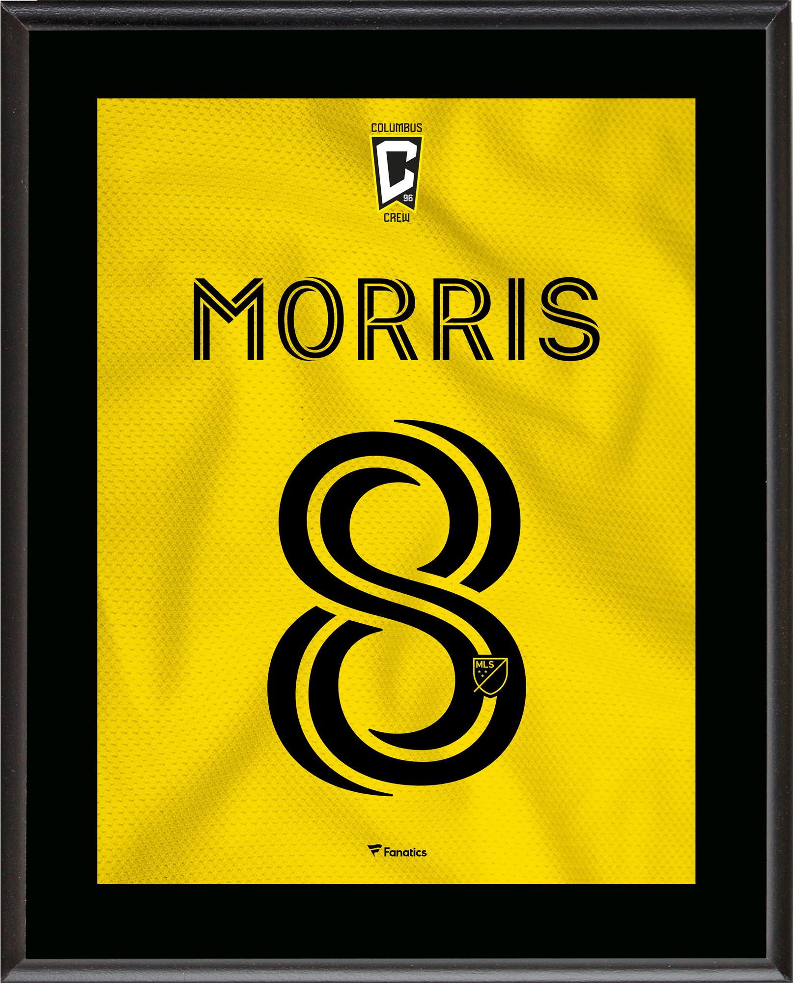 Aidan Morris Columbus Crew 10.5" x 13" Gold Standard Jersey Style Number 9 Sublimated Plaque ...
