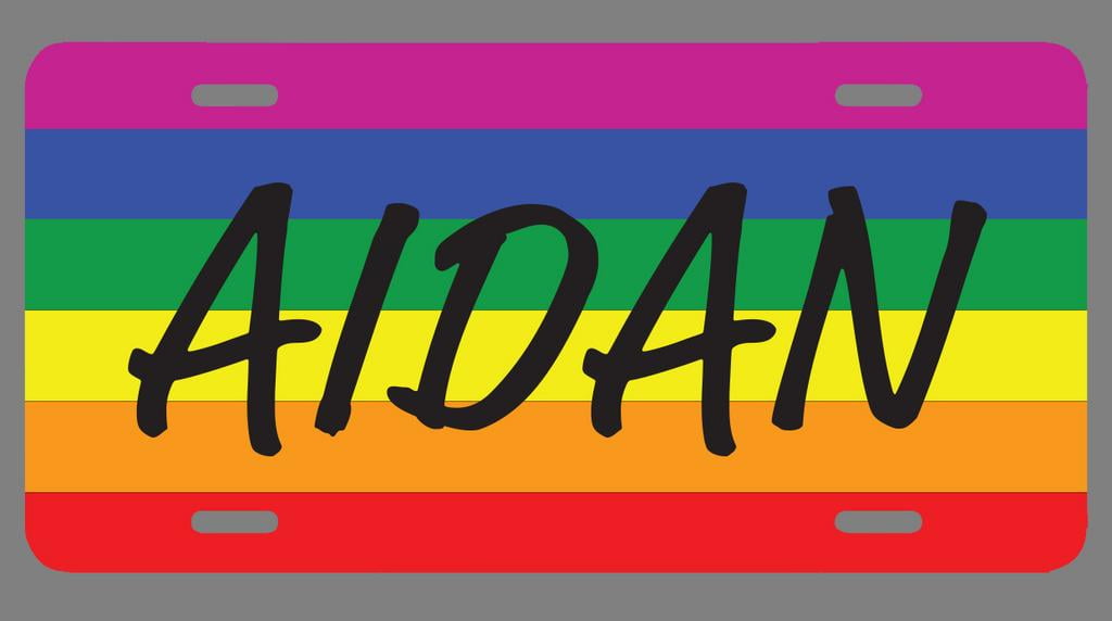 Aidan Name Pride Flag Style License Plate Tag Vanity Novelty Metal | UV ...