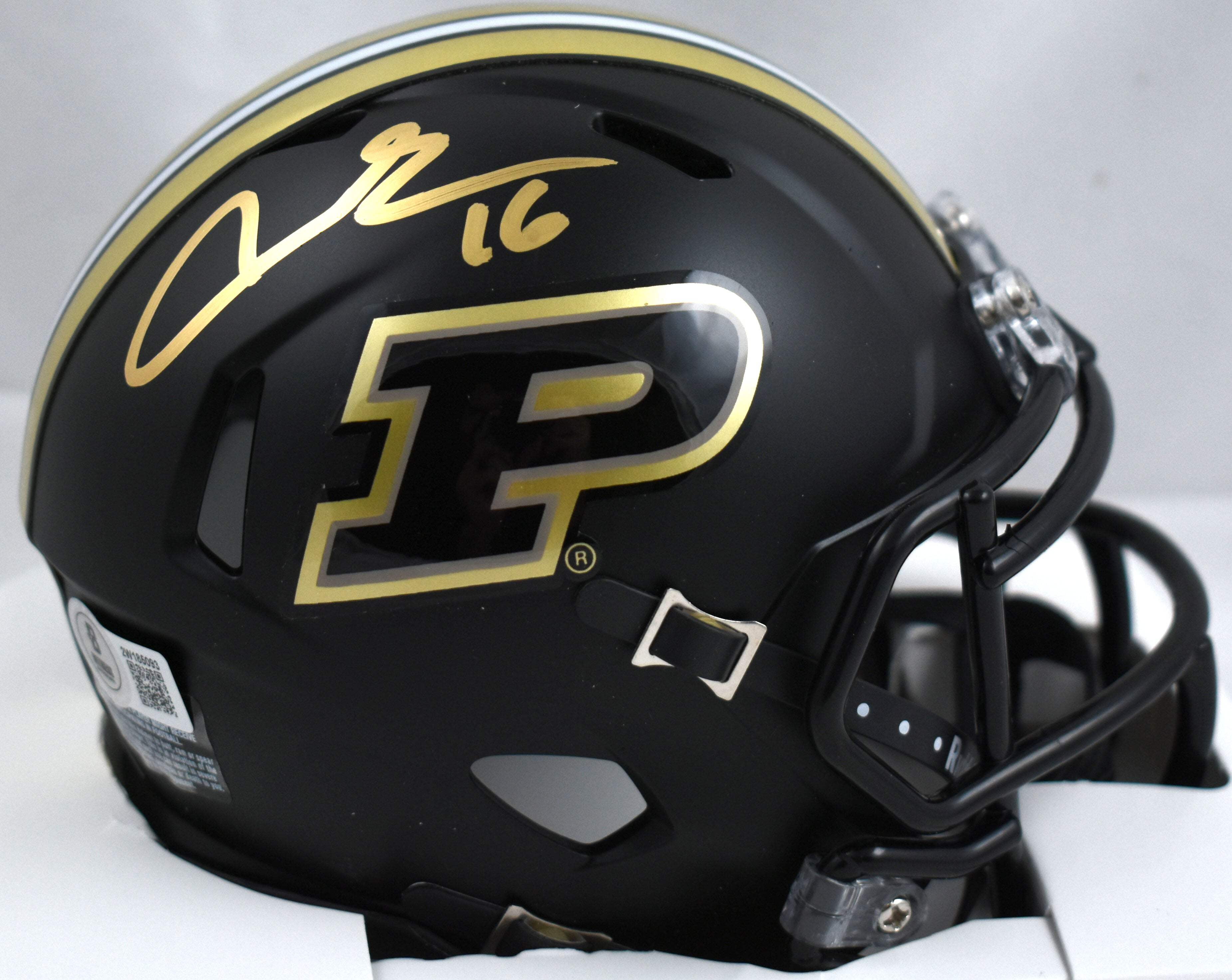 Aidan O'Connell Autographed Purdue Black 2024 Speed Mini Helmet ...